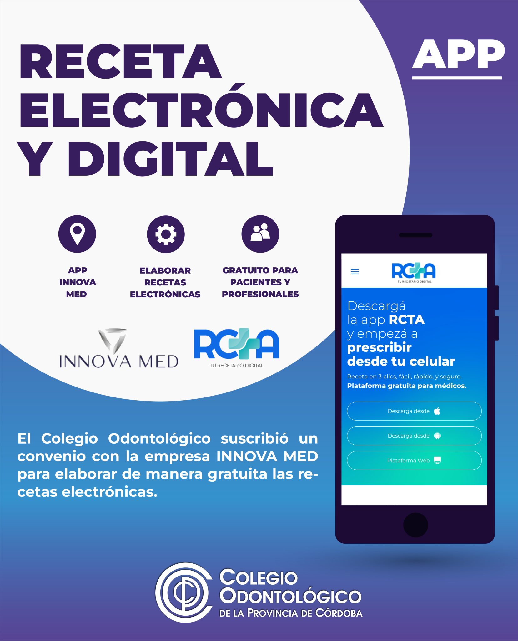 APP para Receta Electrónica y Digital - Colegio Odontológico de la Provincia de Córdoba