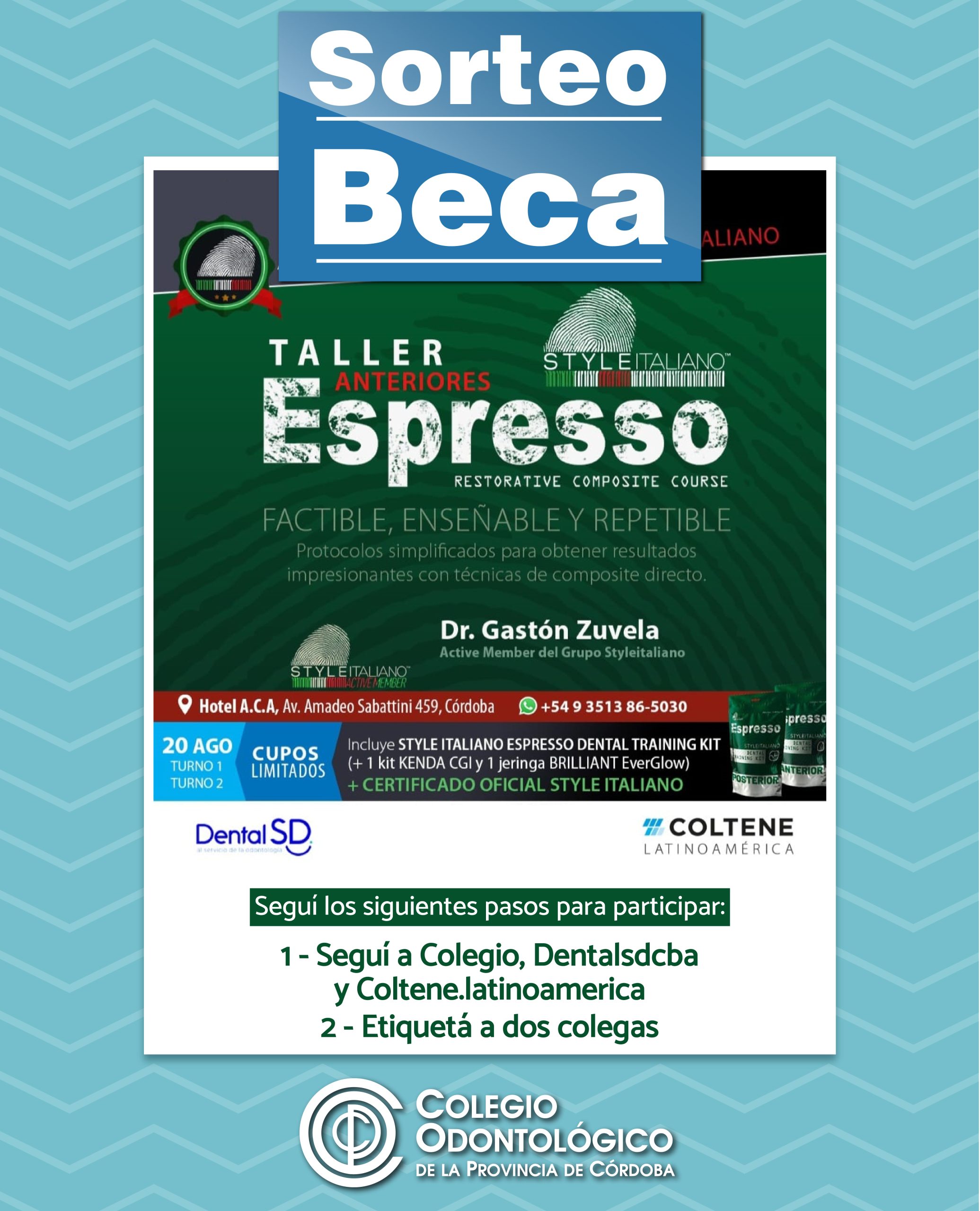 Sorteo de CUATRO Medias Becas - Colegio Odontológico de la Provincia de Córdoba