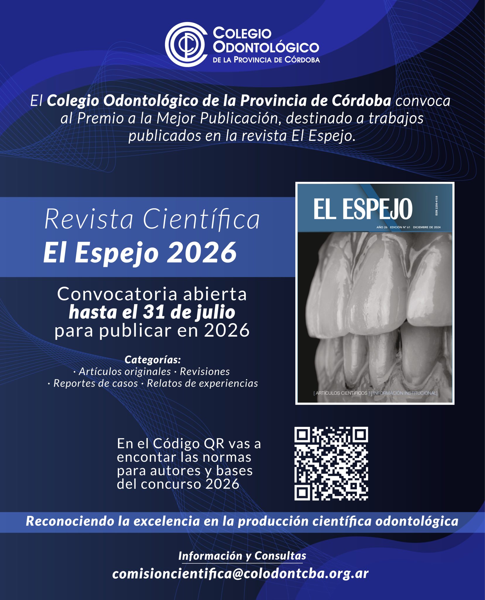 CONVOCATORIA ABIERTA - Colegio Odontológico de la Provincia de Córdoba